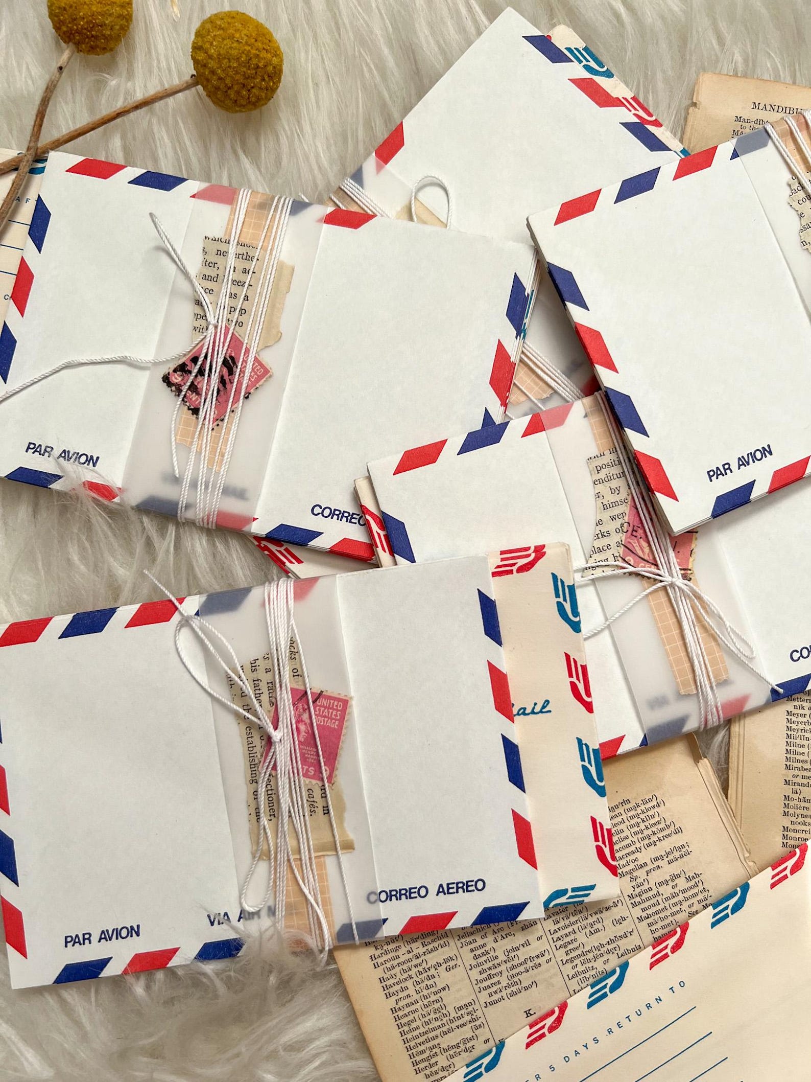 Vintage Airmail Envelopes and Label Pack Bundle of 10 || Unused via ...