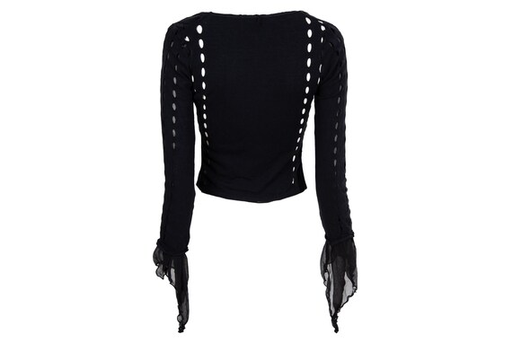 Vintage early 2000s Italian designer black crop top /… - Gem