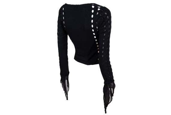 Vintage early 2000s Italian designer black crop top /… - Gem