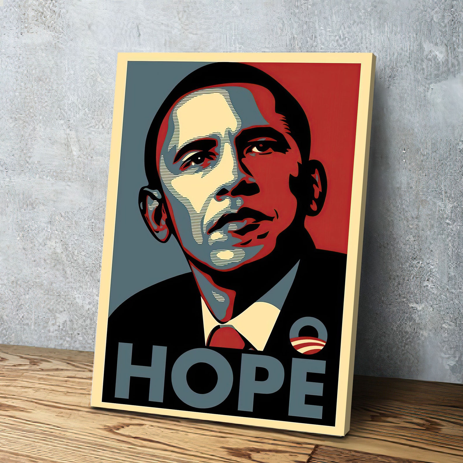 Barack Obama Hope Campaign Poster Black Leader Canvas Black | Etsy