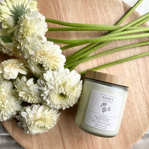 Daisies April Birth Month Candle | Hand Poured All Natural Soy Wax ...