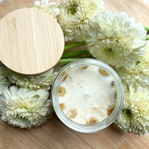 Daisies April Birth Month Candle | Hand Poured All Natural Soy Wax ...