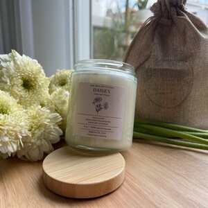 Daisies April Birth Month Candle | Hand Poured All Natural Soy Wax ...