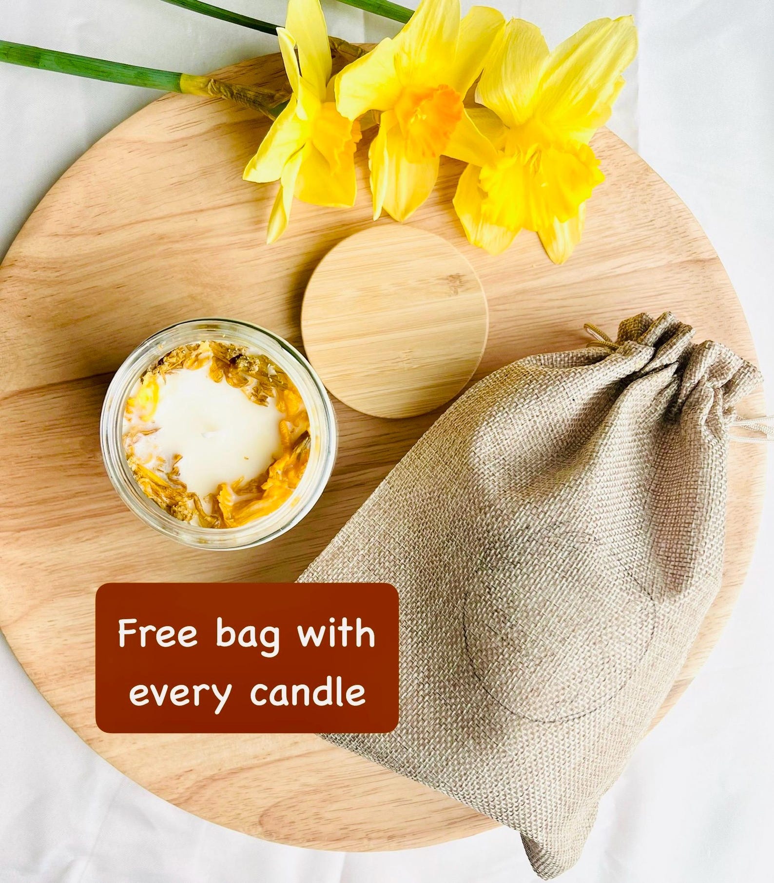 Hand-poured Birth Month Soy Candles | Real Dried Flowers and Leaves ...