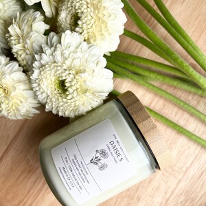 Daisies April Birth Month Candle | Hand Poured All Natural Soy Wax ...