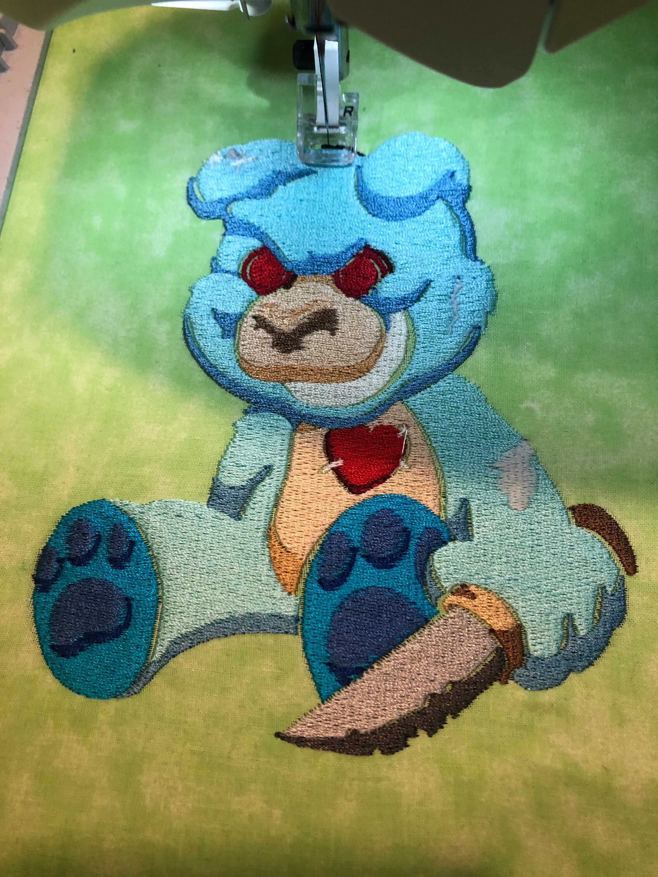Killer Psycho Bear Machine Embroidery - Etsy