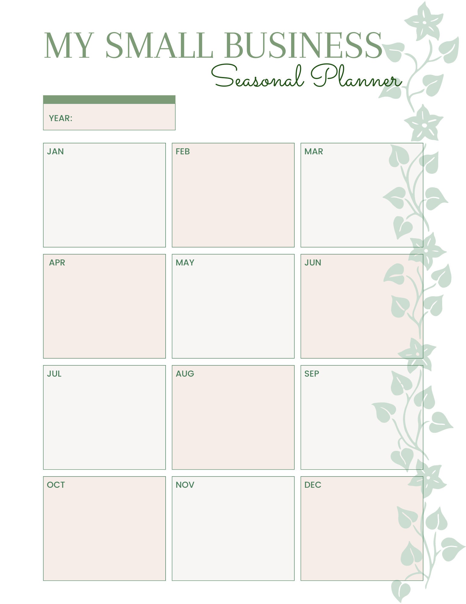 Printable Small Business Planner Inserts Set of Three - Etsy