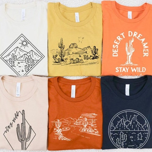 Colorful Graphic Tees 8 Designs | Etsy