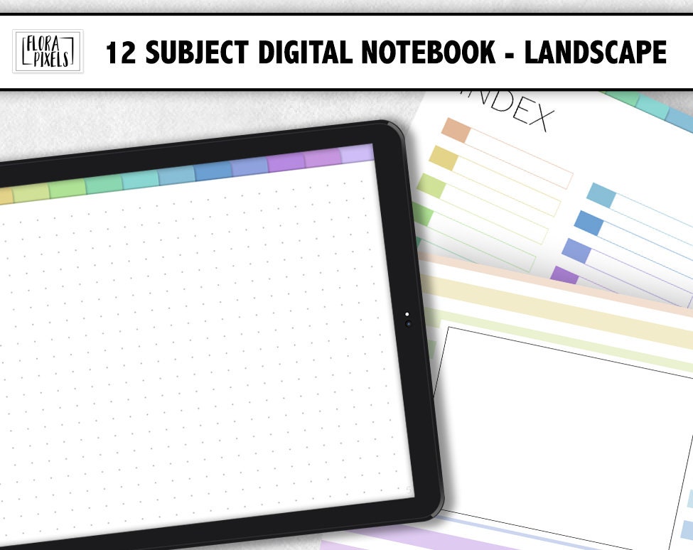 Digital Notebook 12 Subject Digital Notebook for iPad - Etsy UK Digital Notebook 12 Subject Digital Notebook for iPad - Etsy UK
