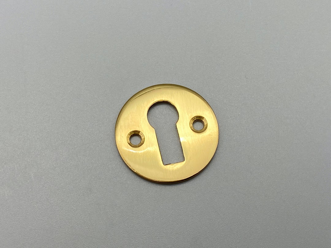 2x Solid Brass Escutcheon Antique Style Key Escutcheon Gold Colour Pack of 2 - Etsy