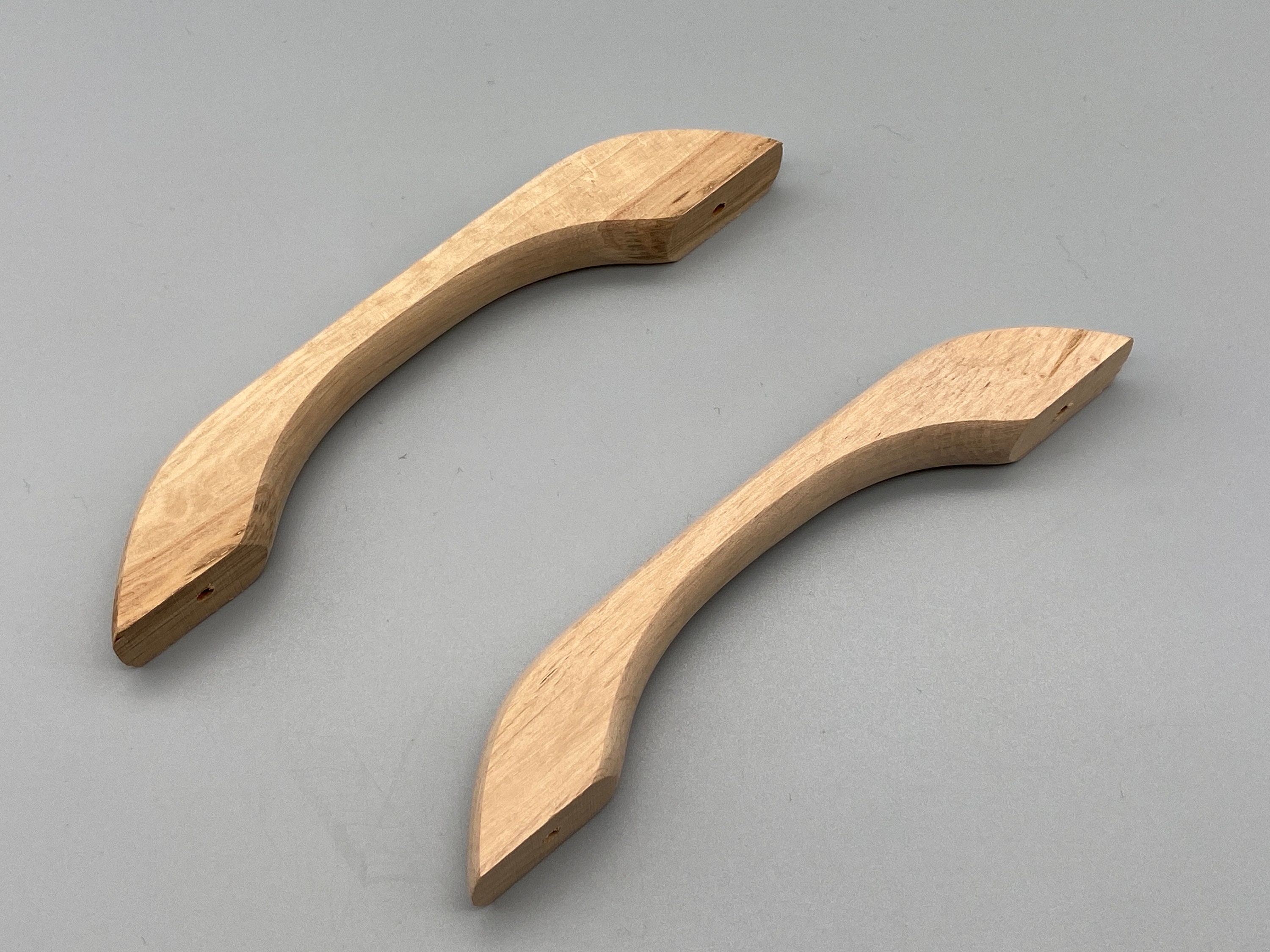 2x Natural Oak Wood D-shaped Handles Unlacquered 100mm - Etsy UK