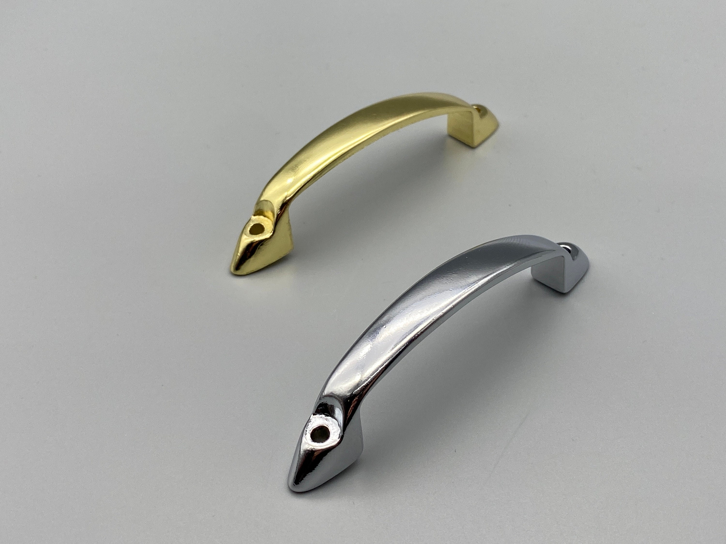 Sleek Contemporary D-shaped Handles Back Fix Bright Chrome | Etsy