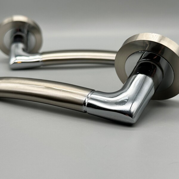 Door Lever on Rose - Etsy