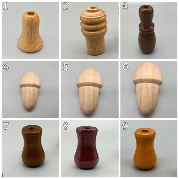 Wooden Acorn Various Types Colours & Sizes Pack of 3 | Etsy