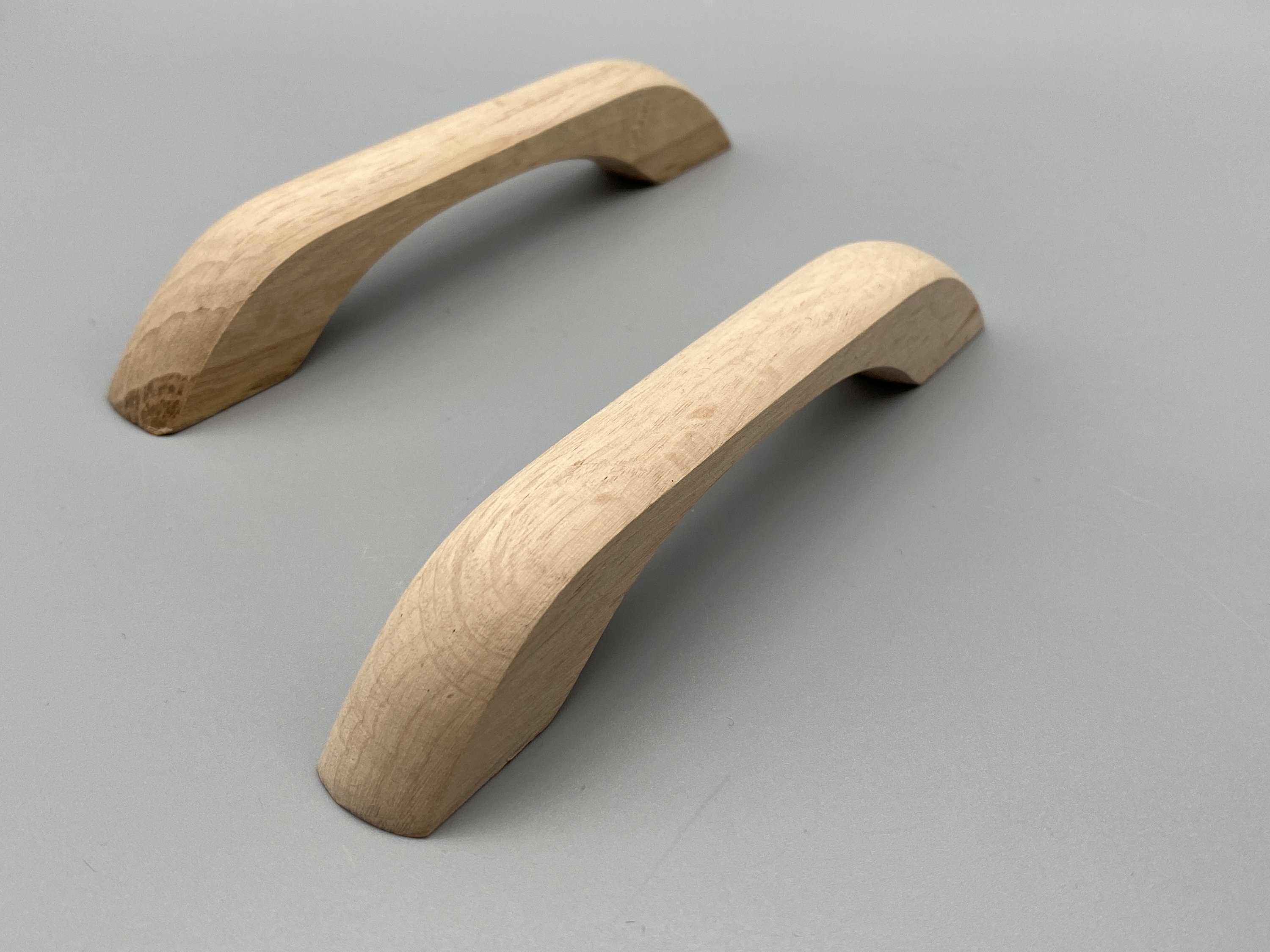 2x Natural Oak Wood D-shaped Handles Unlacquered 100mm - Etsy UK