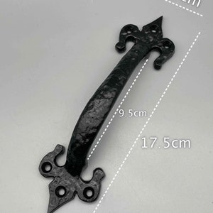 2x Forged Gothic Handles, Front Fix, 175MM 6.9 Inch Metal Door Handles ...