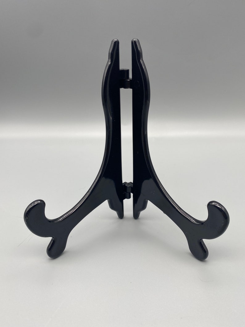 10x Classic Plate Stands Black Plastic to Fit Plates Sizes: - Etsy