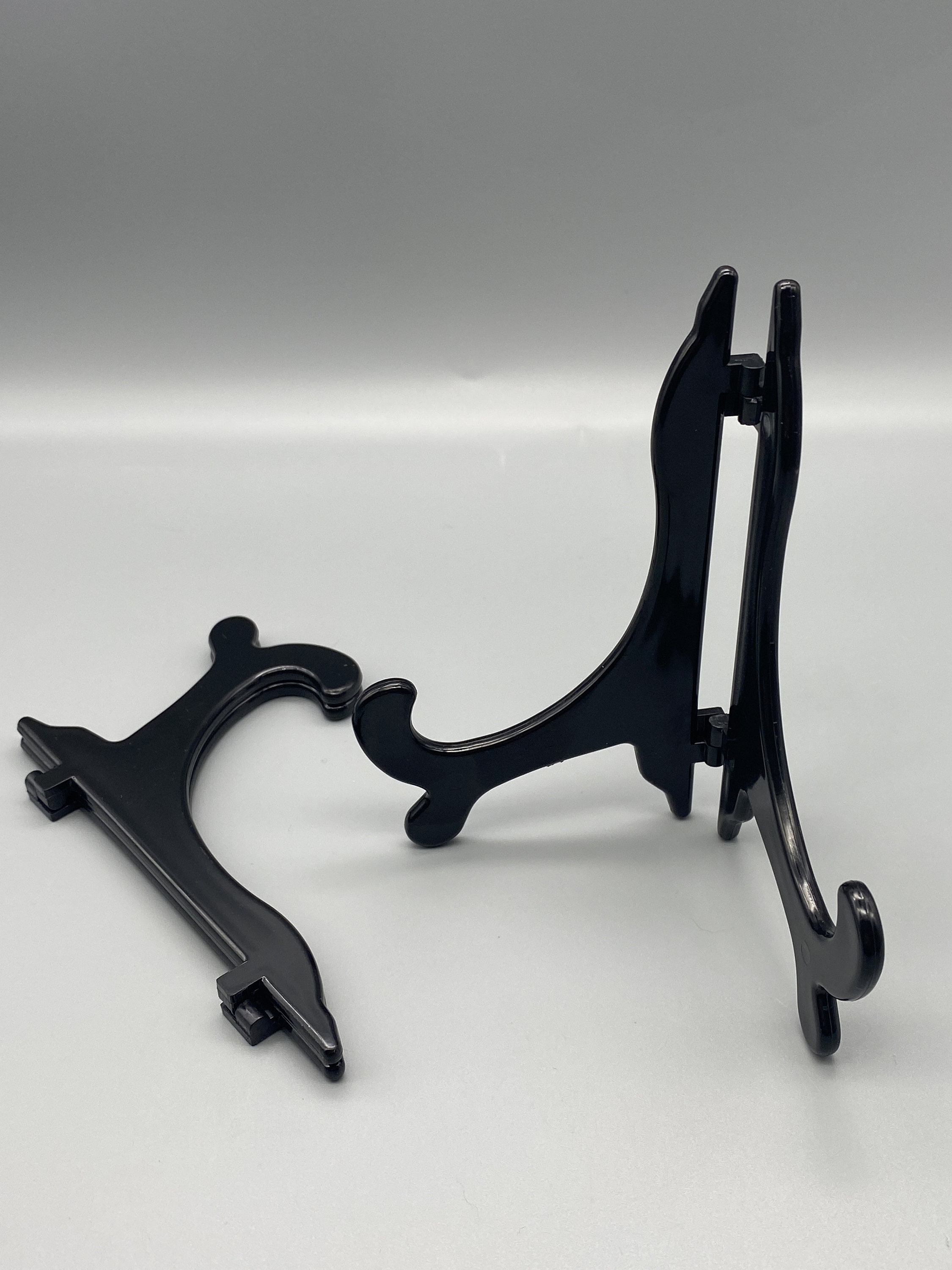 10x Classic Plate Stands Black Plastic to Fit Plates Sizes: | Etsy