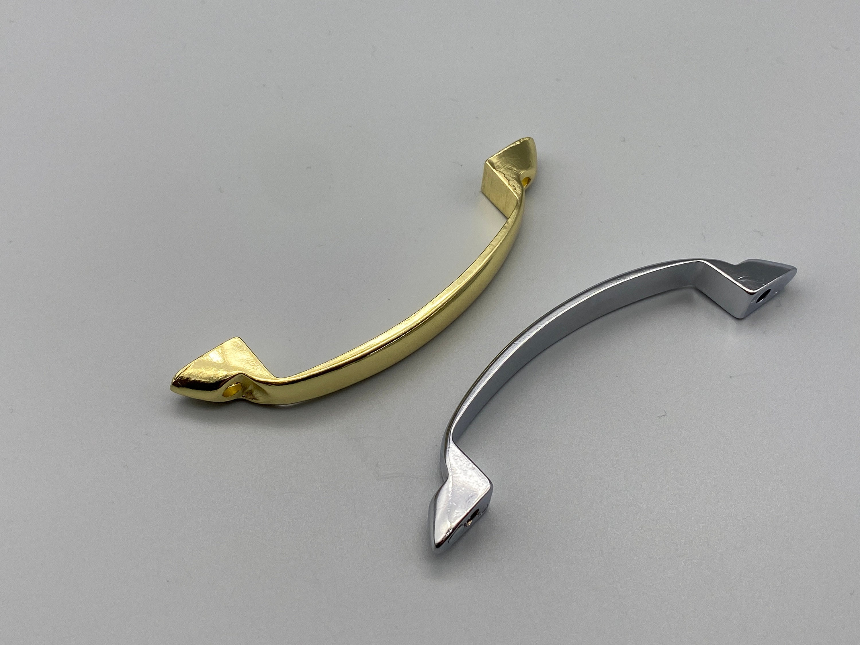 Sleek Contemporary D-shaped Handles Back Fix Bright Chrome | Etsy