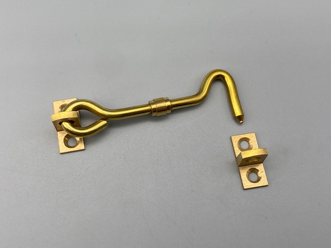 2x SOLID BRASS IRONWARE Brass Cabin Hook / Door Hook and - Etsy UK