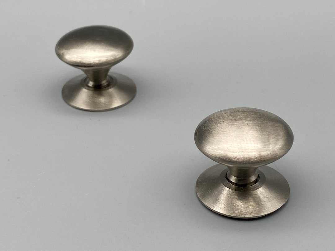 Satin Nickel Door Knobs Brushed Nickel Classic Style 38mm - Etsy Canada