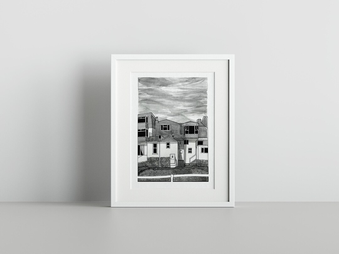 Lambeth Walk, St Ives, Cornwall - A4 Pen and Ink Illustration Drawing ...