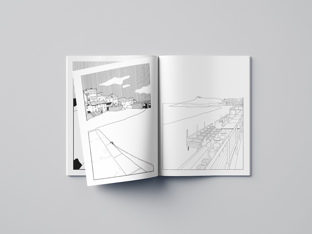 St Ives Cornwall Colouring-in Book A4 - Etsy UK
