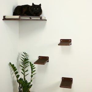 Corner Cat Shelf With Pillow, Cat Corner Wall Bed, Corne Cat Shelf for ...