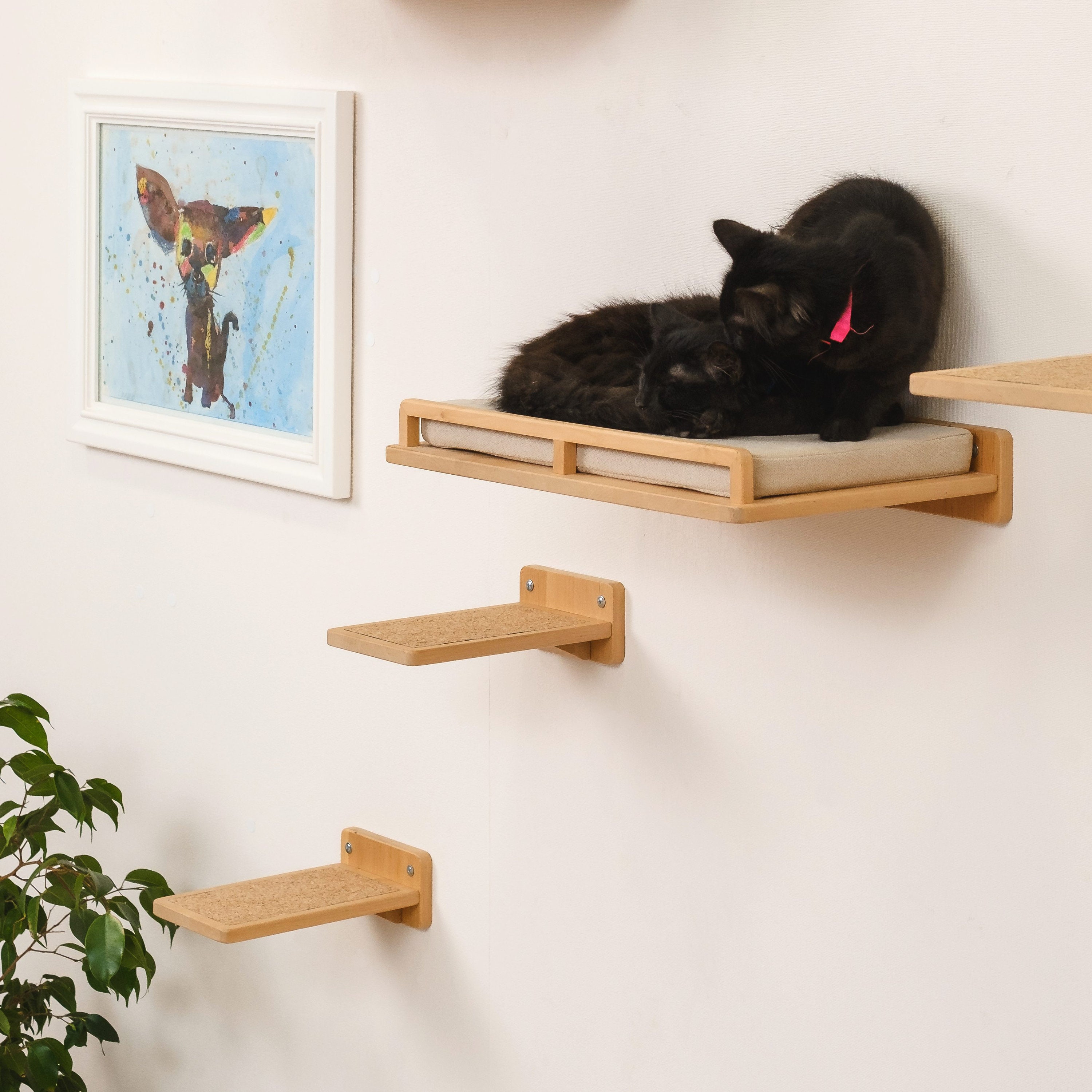 Cat Bed and Steps, Cat Shelf, Сat Platform, Cat Wall Shelf, Cat Wall ...