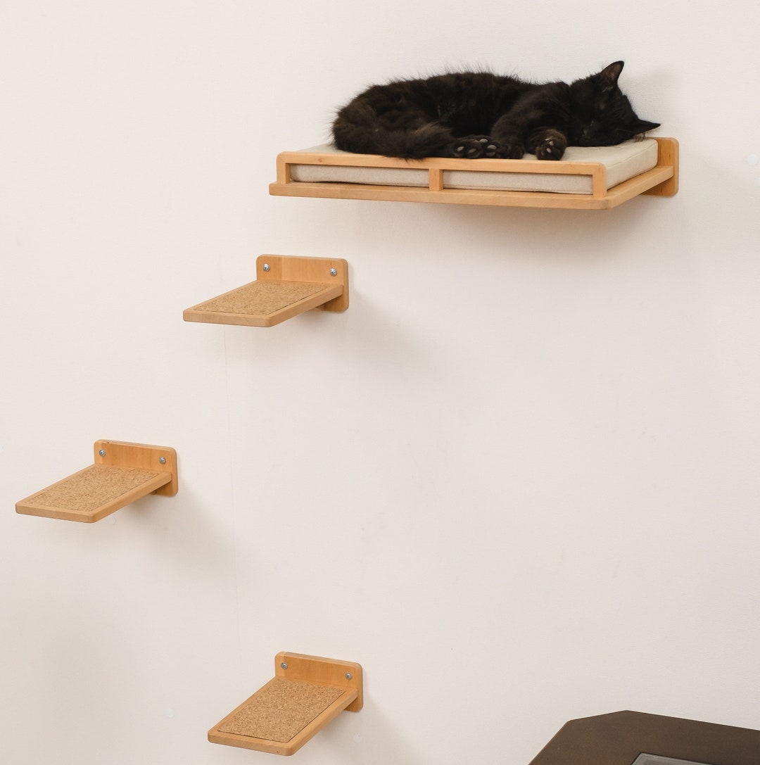 Cat Bed and Steps Cat Shelves for Wall Сat Platform Cat - Etsy