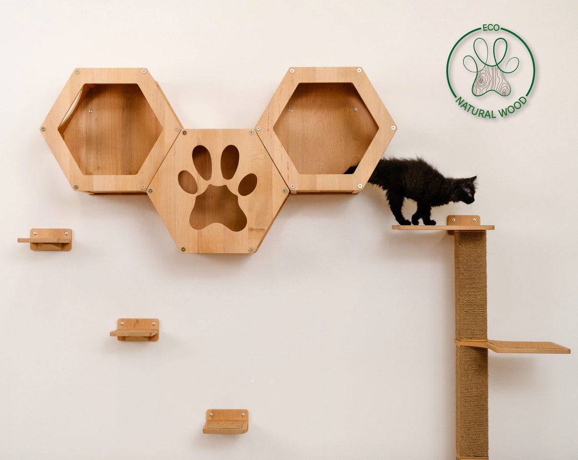 Cat House for Wall Cat Wall Furniture Modern Cat Furniture - Etsy