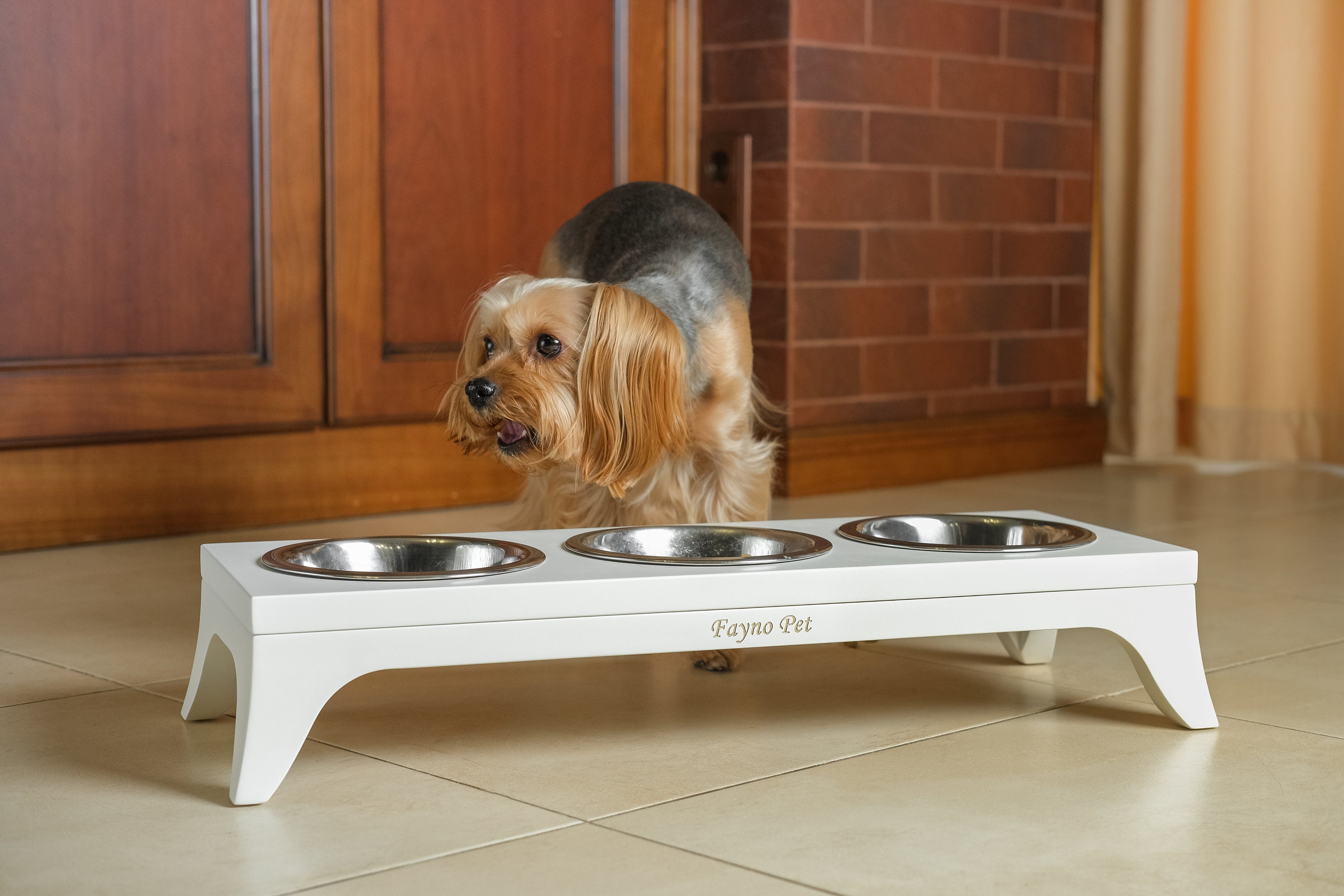 Raised Cat Feeding Station 3 Bowls Elevated Cat Bowl Feeder - Etsy