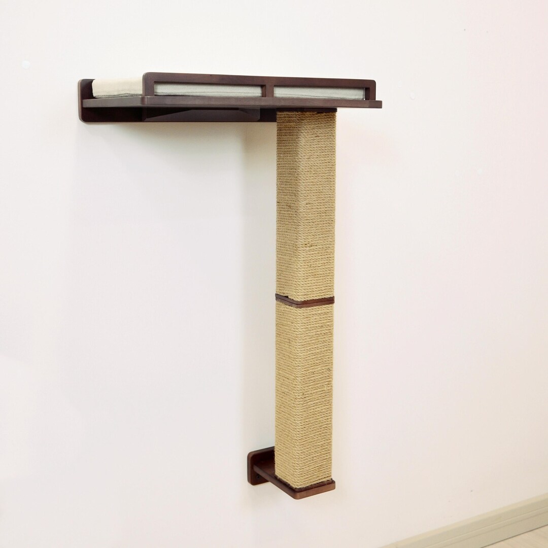 Cat Scratching Post With Bed, Cat Wall Shelves, Cat Wall Bed, Modern ...