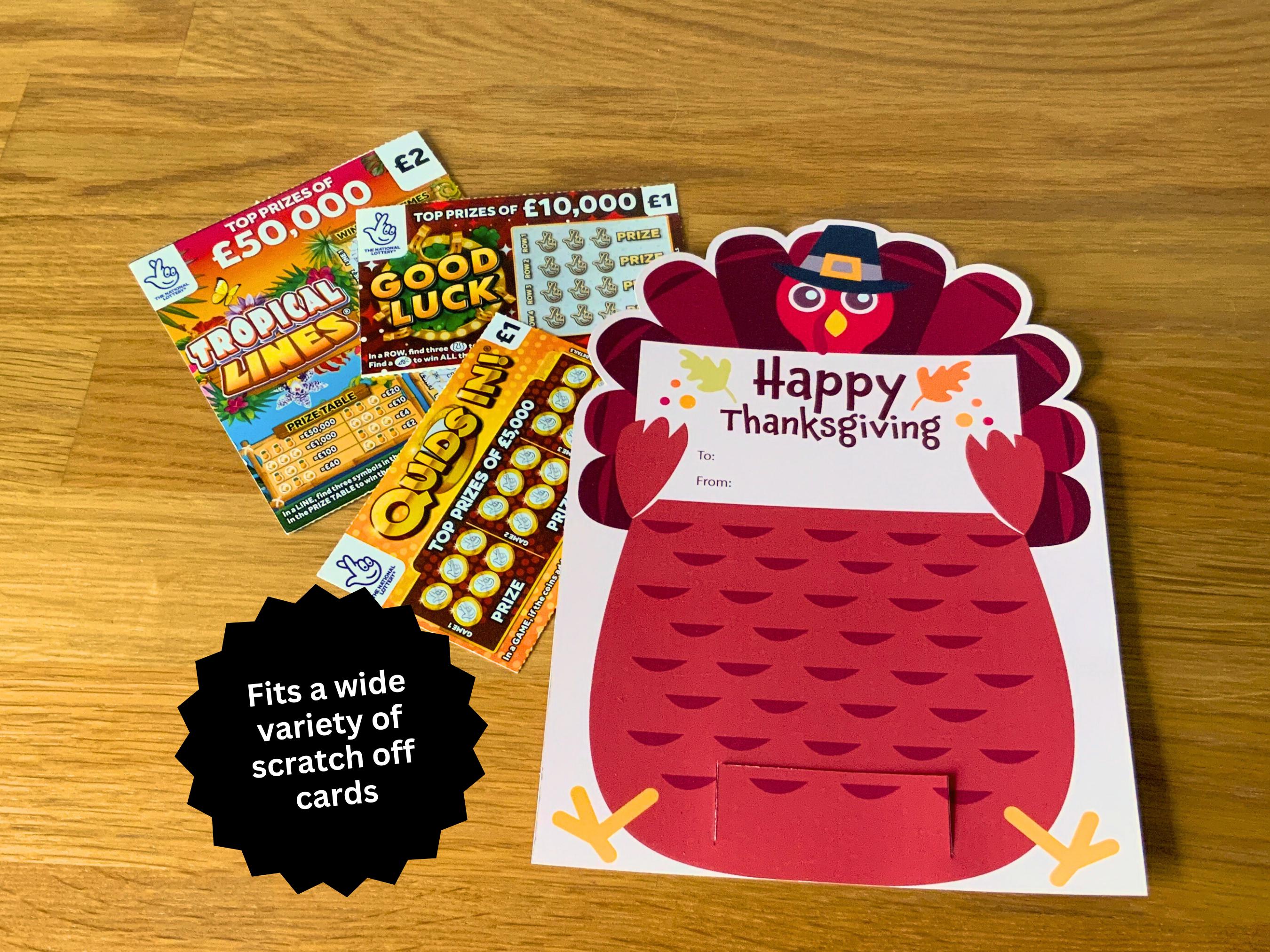 Thanksgiving Scratch-off Card Holder | Scratch to Reveal, Scratch Card ...
