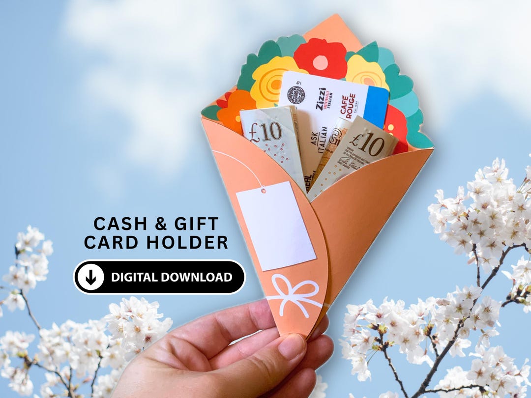 Flower Bouquet Gift Card Holder | Money Holder, Birthday for Mum Mom ...