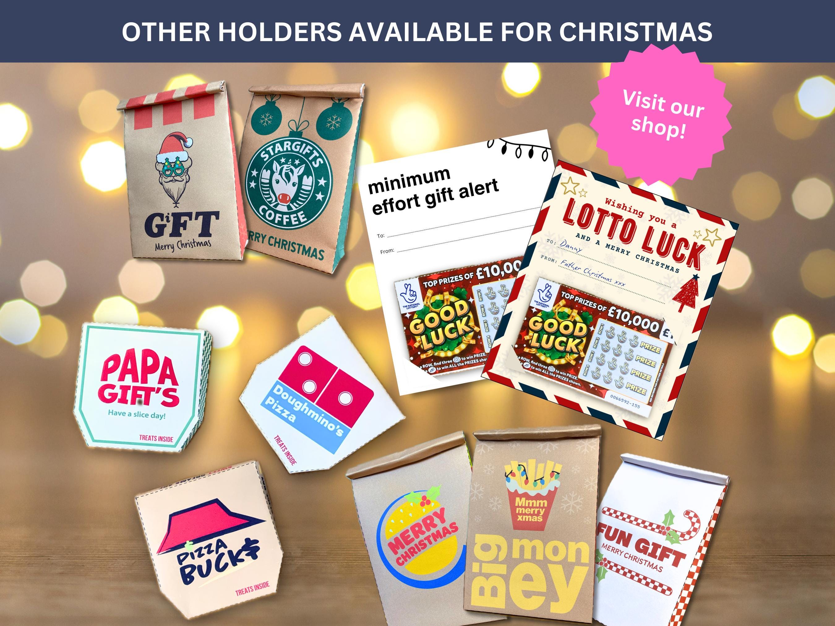 Christmas Scratch Card Holder Scratch to Reveal, Scratchcard, Lottery ...