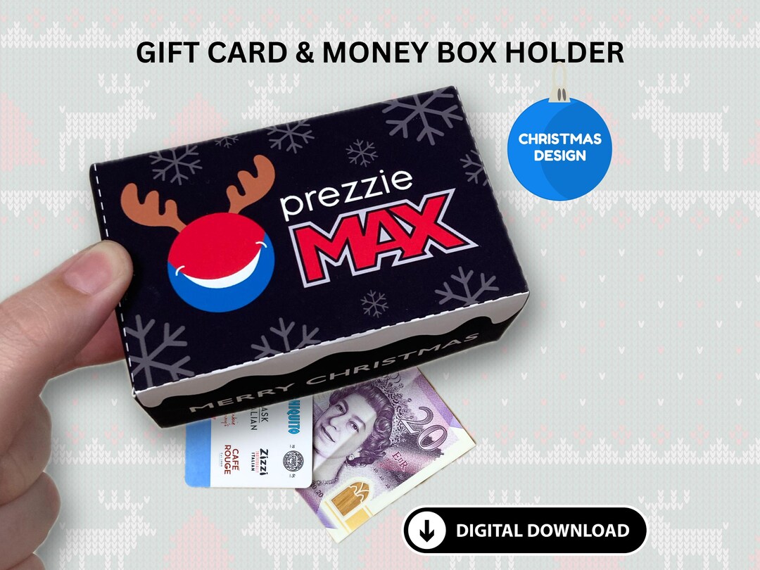 Christmas Prezzie Max Gift Card Holder | Printable Gift Card Holder ...
