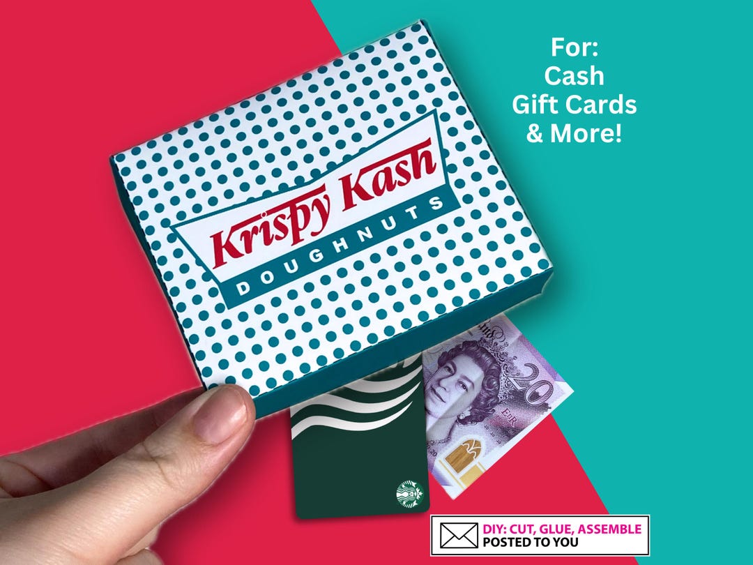 Krispy Kash Gift Card Holder Mini Donut Box | DIY Birthday Wallet Bag ...