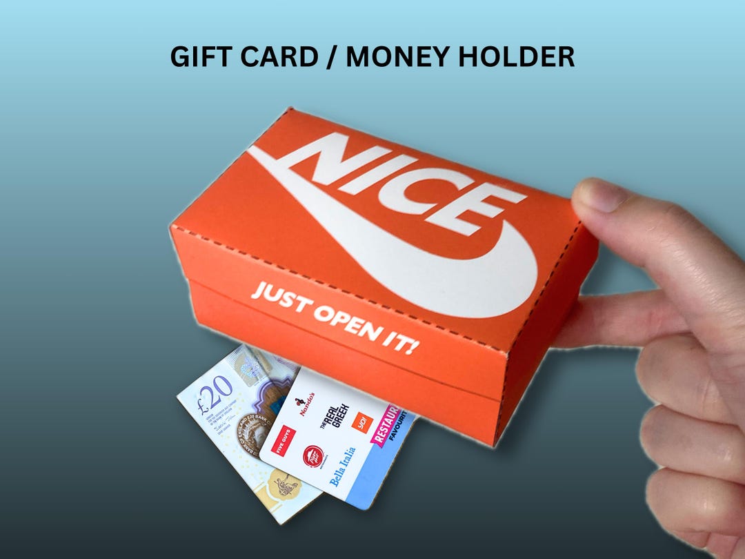 Shoe Box Gift Card Holder Money Holder Box, Birthday Present Wallet Bag ...