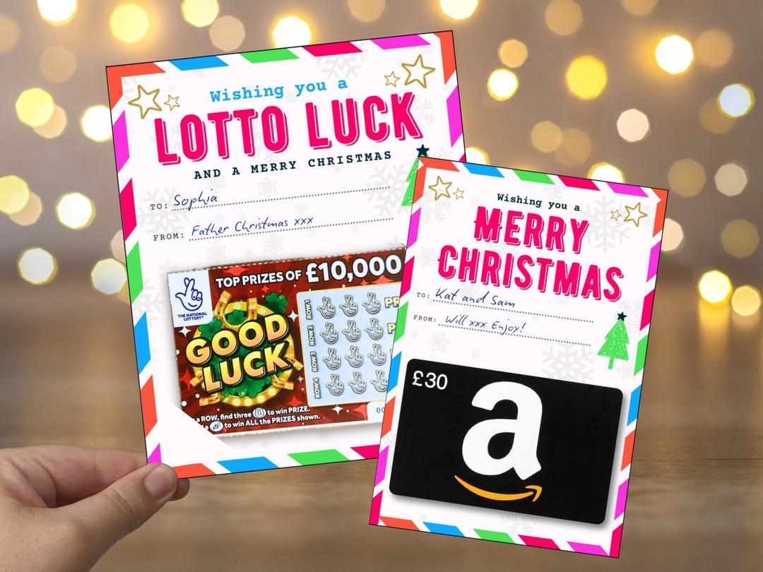 Christmas Gift Card Holder & Scratch Card Holder Scratch to Reveal ...