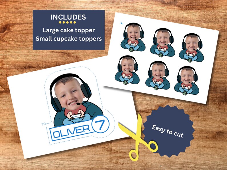 Playstation Printable Cake Topper Set | Personalised Birthday Digital ...