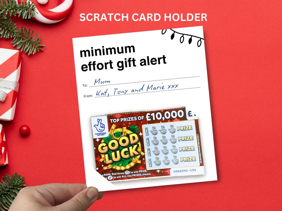 Funny Christmas Scratch Card Holder Funny Gifts, Gag Gifts, White ...