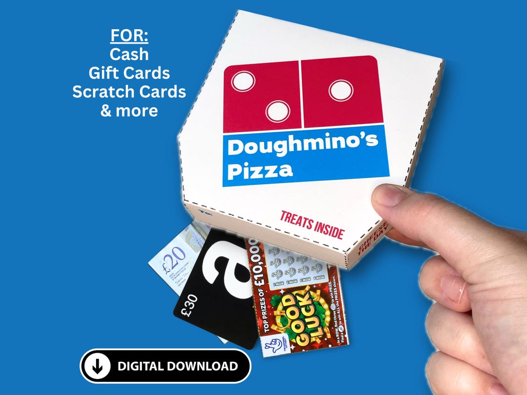 Pizza Gift Card Holder Box | Money Envelope, Birthday Cash or ...