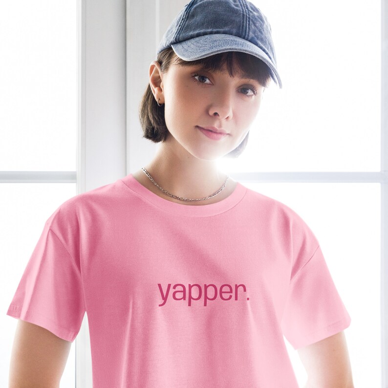 Y2K Yapper Baby Tee - Trendy Crop Top With Attitude, Sassy Girl T-shirt, Yapper Girl, Gift for ...