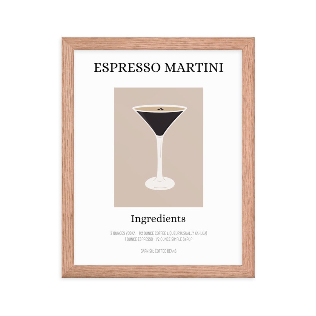 Espresso Martini Wall Art, Bar Cart Decor Cocktail Poster, Party ...