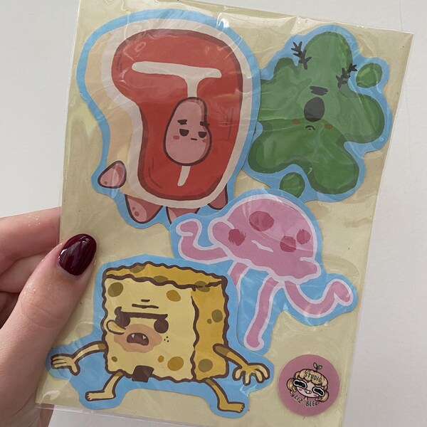Bob Esponja Stickers Etsy México