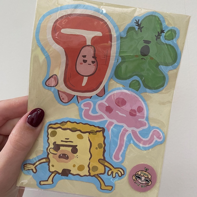 Spongebob Stickers - Etsy