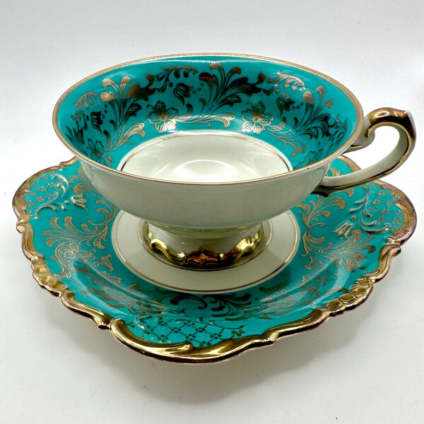 Turquoise Tea Cup - Etsy