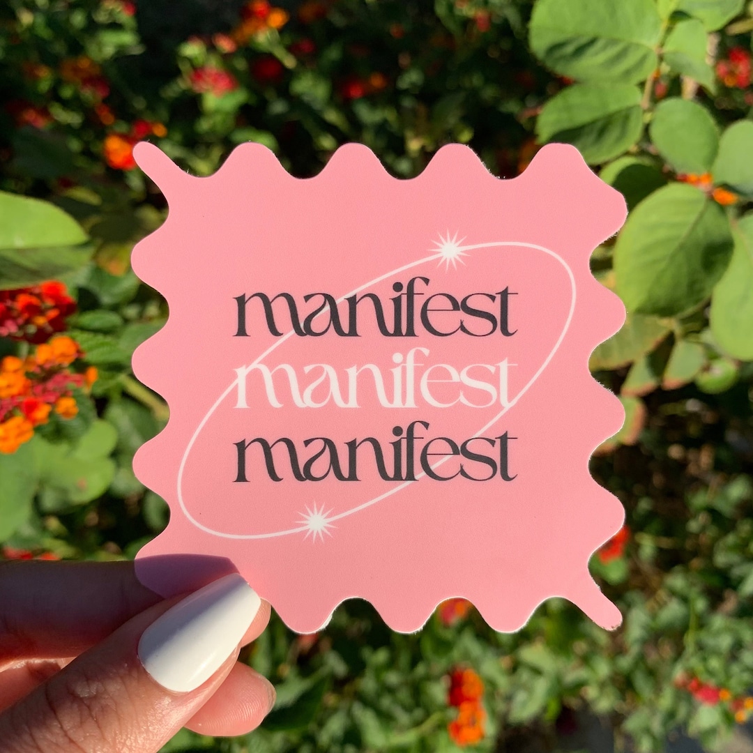 Pink Manifest Sticker Manifest It Sticker Manifestation - Etsy