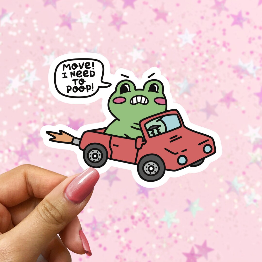 Move I Need to Poop Laptop Sticker, Funny Waterproof Sticker, Funny ...